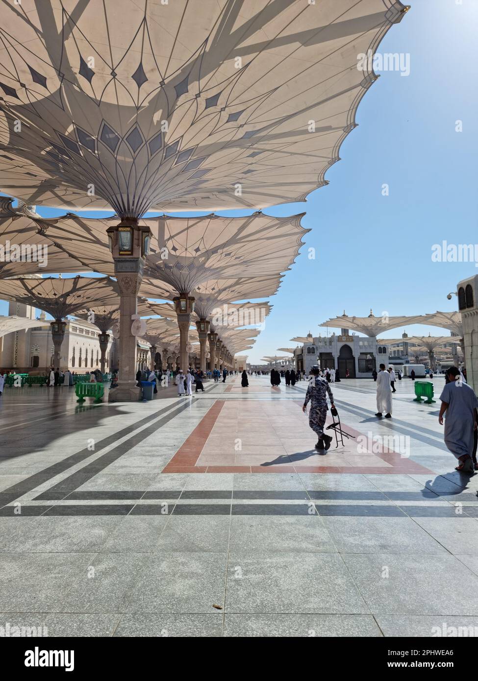 Madinah, Saudi Arabia - February 25, 2023: Muslim pilgrims visiting the ...