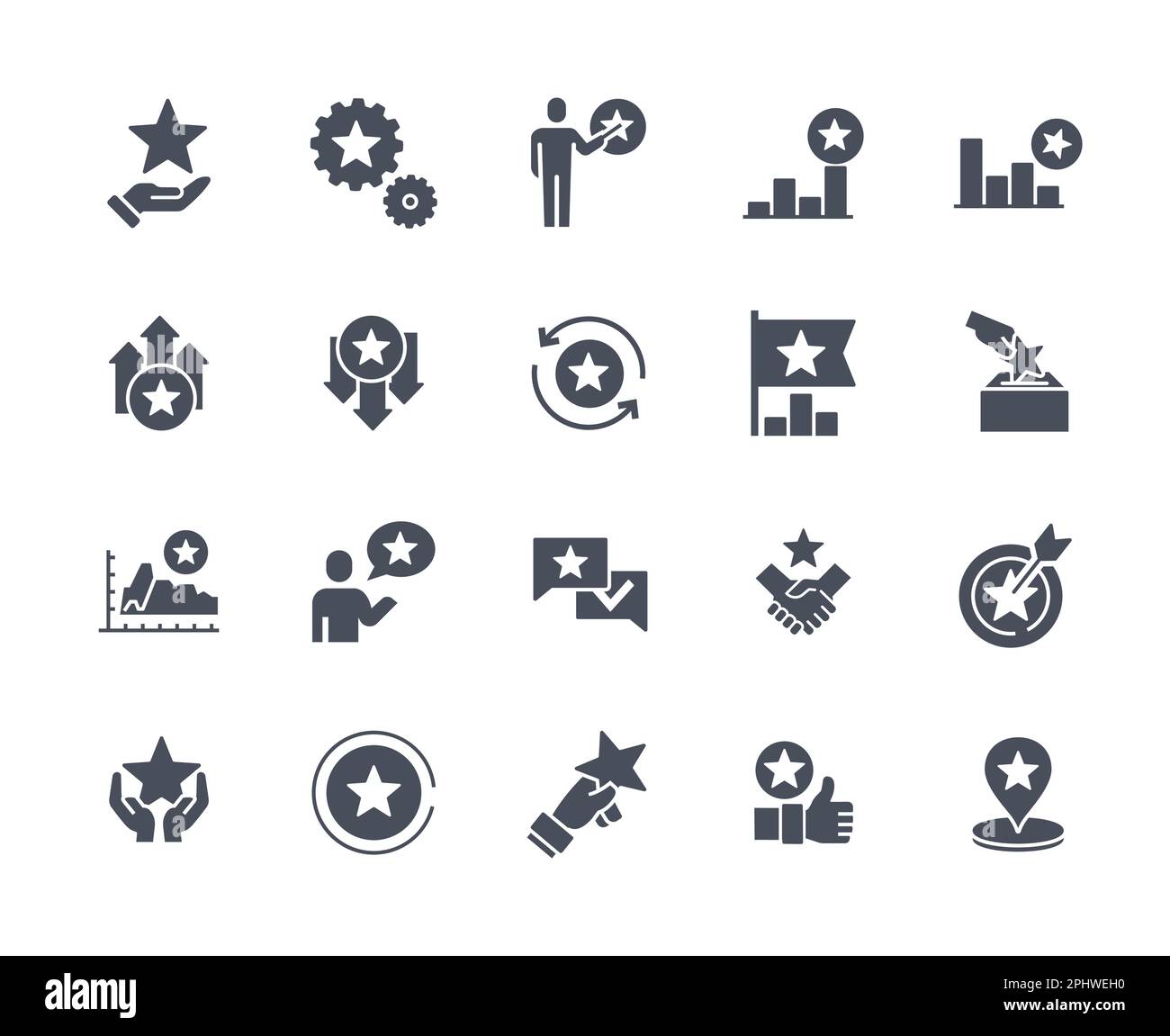 Star rating icons black set Stock Vector Image & Art - Alamy