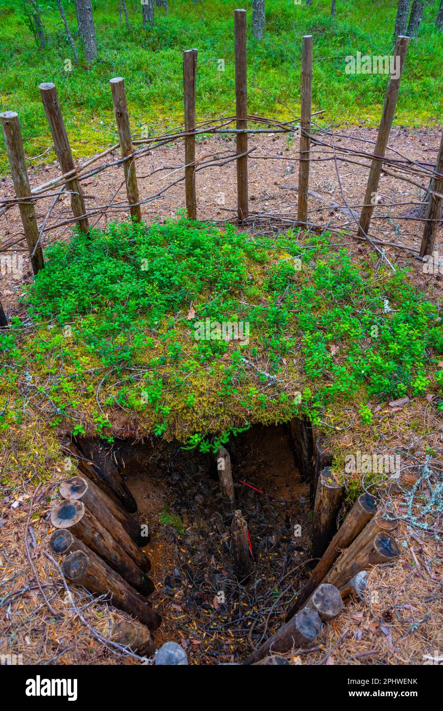 Hunting traps at Kierikki Stone Age Centre in Finland Stock Photo - Alamy