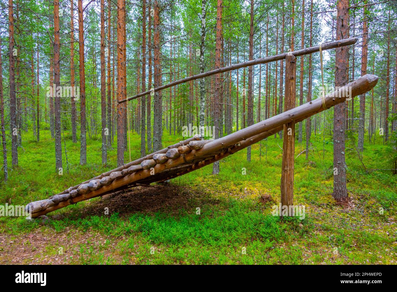 Hunting traps at Kierikki Stone Age Centre in Finland Stock Photo - Alamy