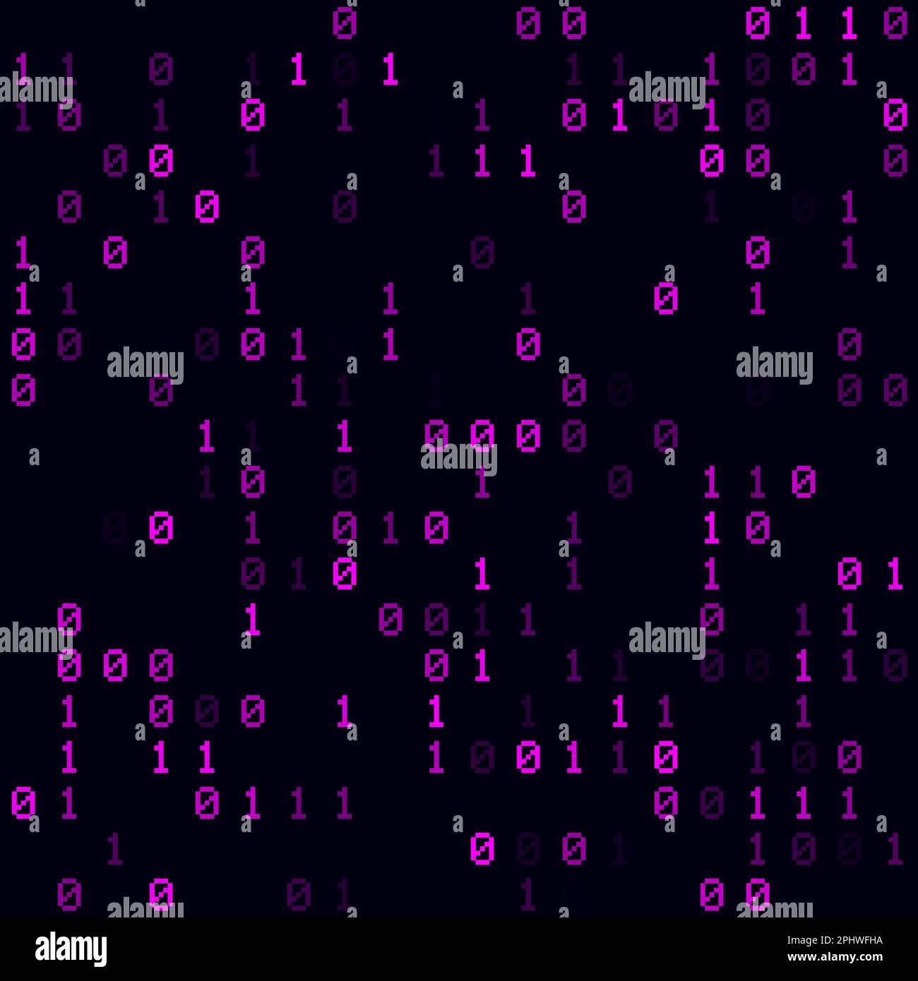 Technology Background. Magenta sparse binary background. Small sized seamless pattern. Stylish ...