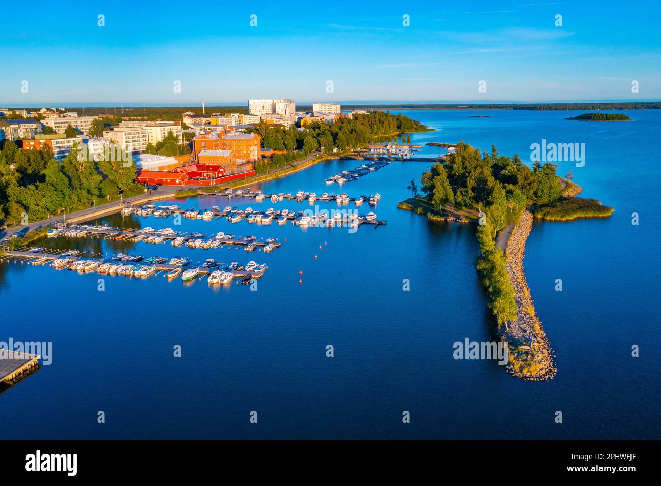 View of Vaasa marina in Finland Stock Photo - Alamy