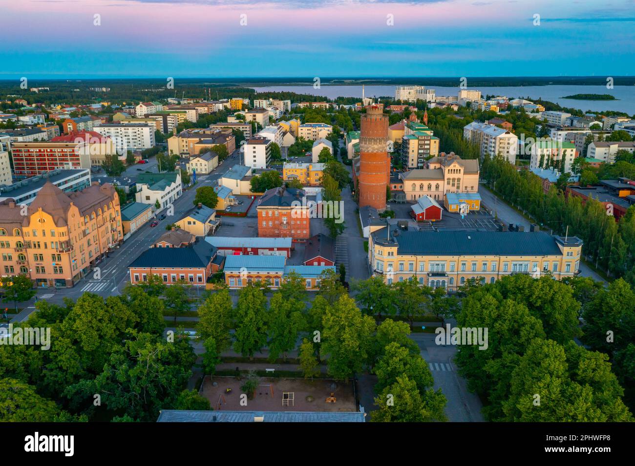 Aerial view of the old water tower in Vaasa, Finland Stock Photo - Alamy
