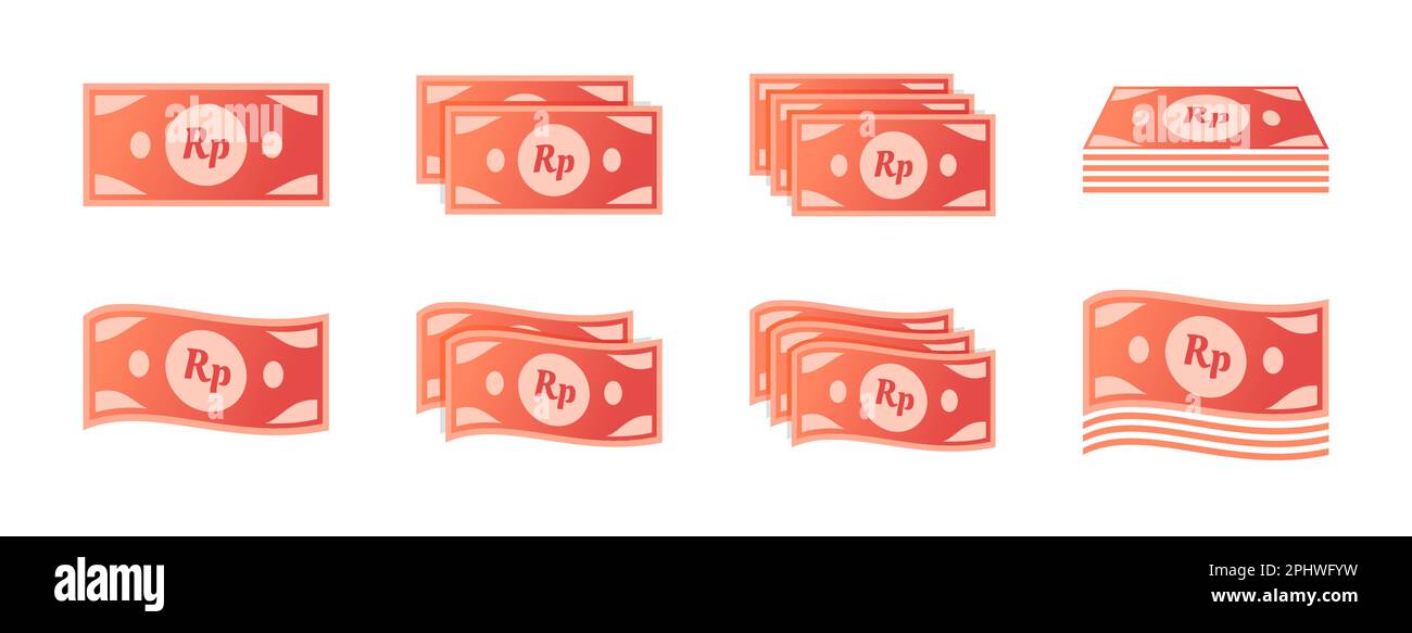Indonesian Rupiah Banknote Icon Set Stock Vector Image & Art - Alamy