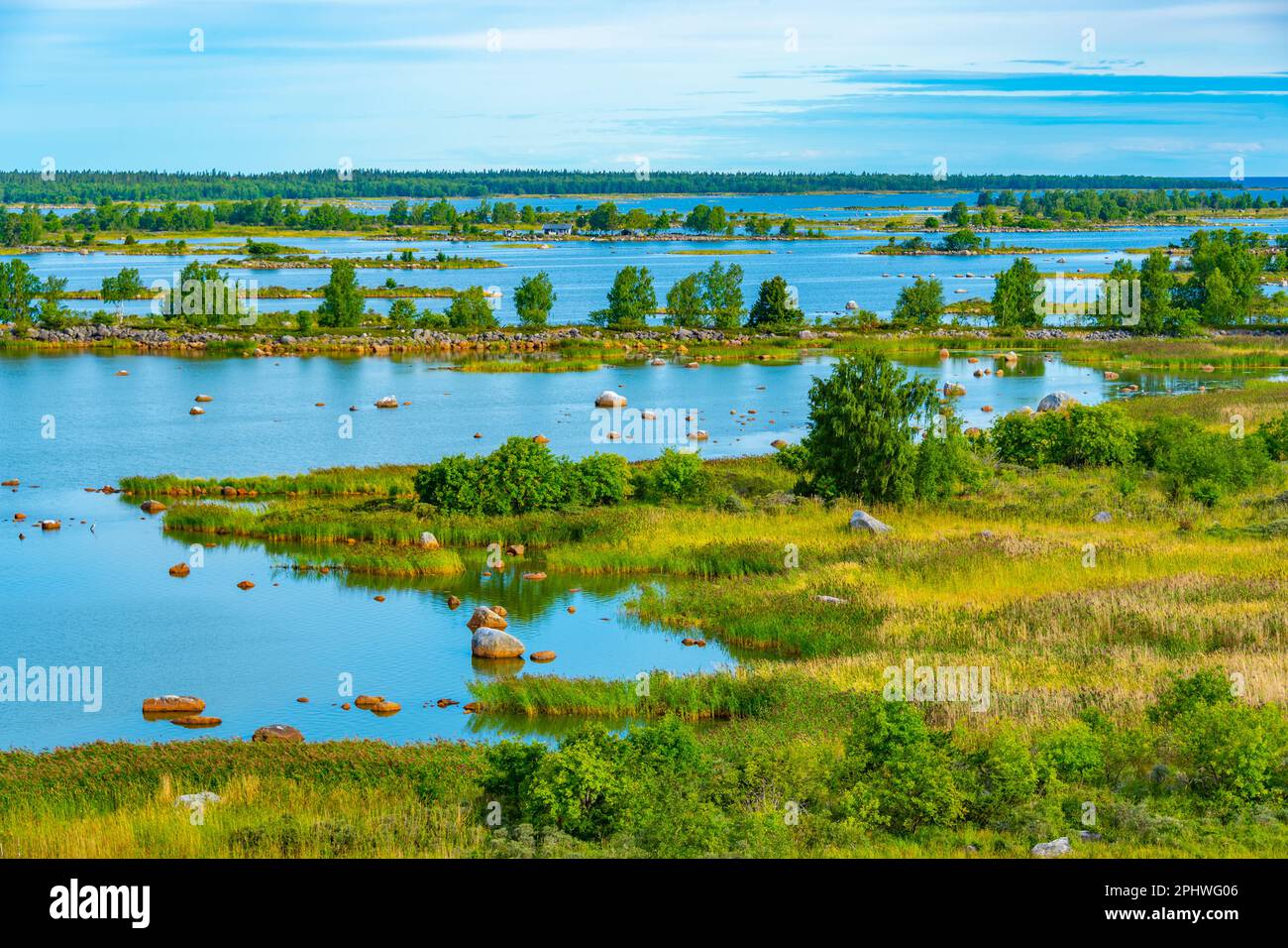 Panorama view of Kvarken archipelago in Finland Stock Photo - Alamy