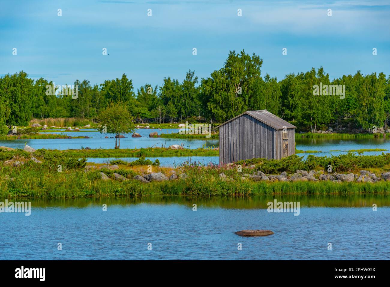 Old fishing harbour near Svedjehamn in Finland Stock Photo - Alamy