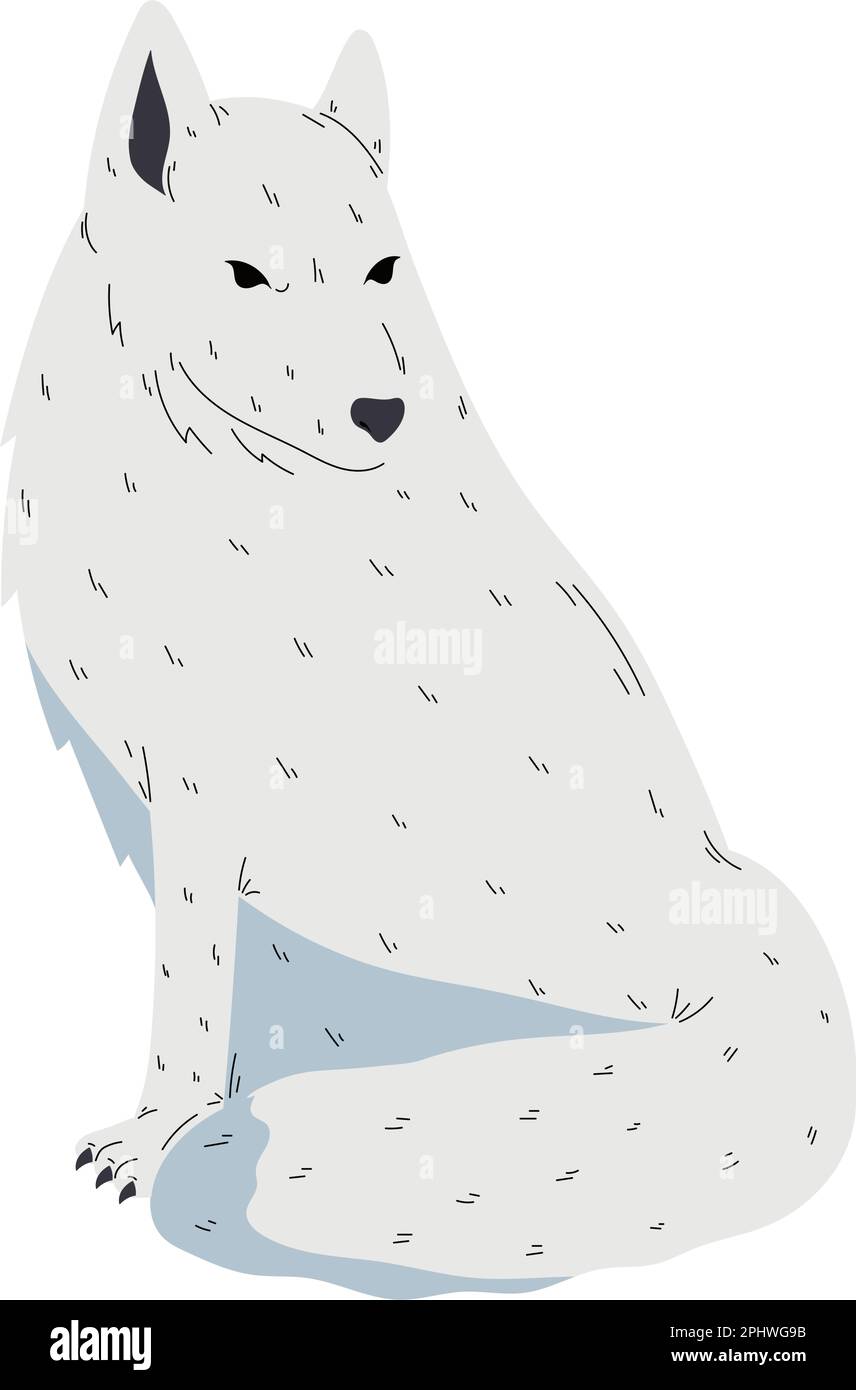 arctic wolf design over white Stock Vector Image & Art - Alamy