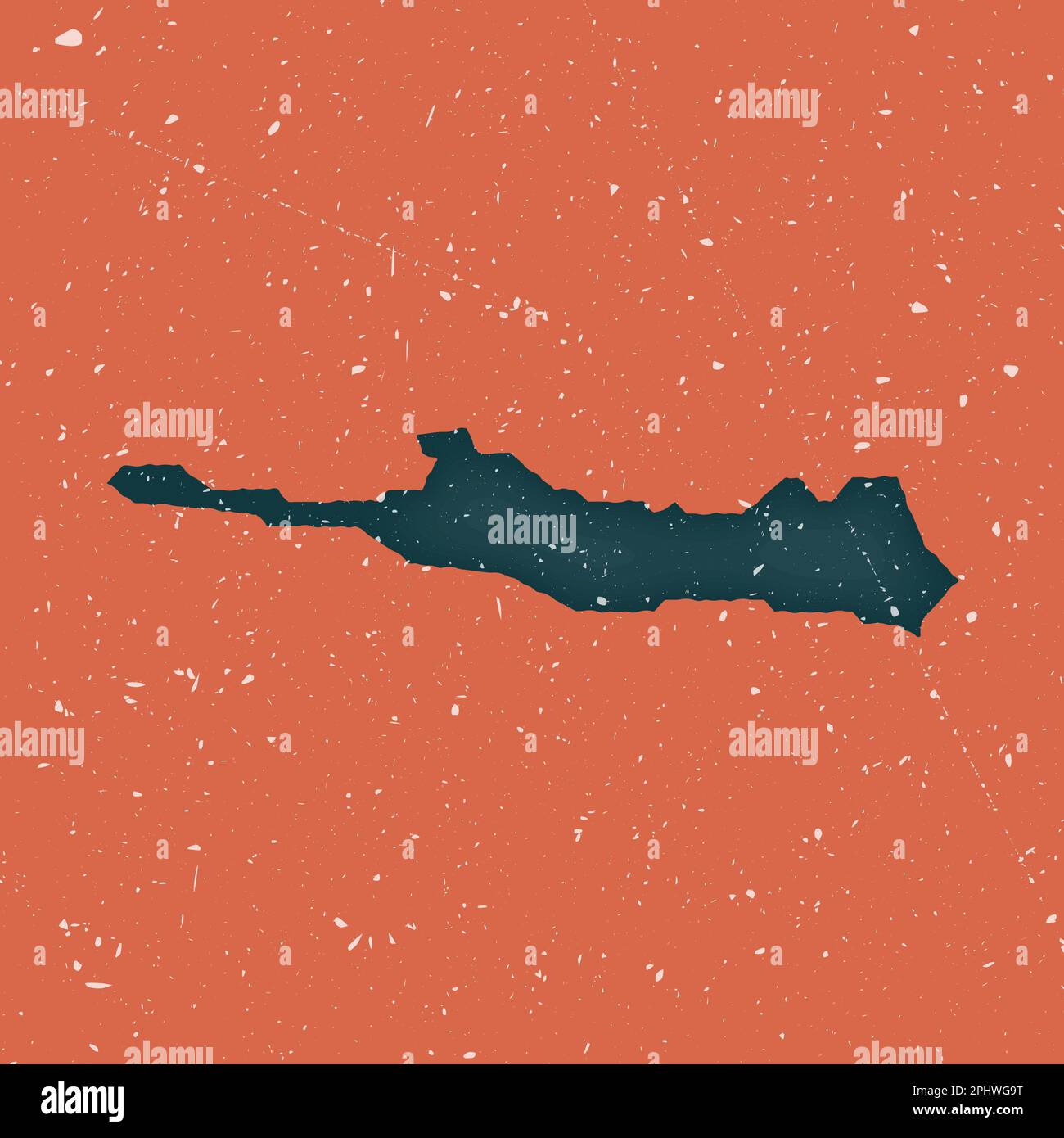 Paradise Island vintage map. Grunge map with distressed texture ...
