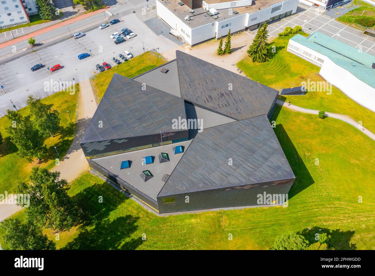 Complex of modern buildings by Alvar Aalto in Finnish town SeinГ¤joki ...