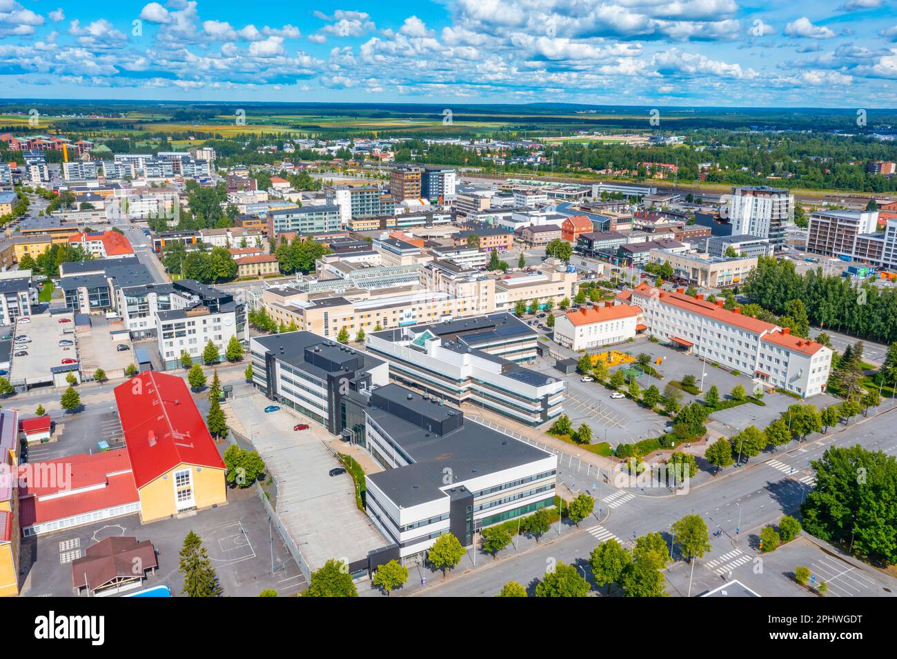 Aerial view of Finnish town Seinäjoki Stock Photo - Alamy