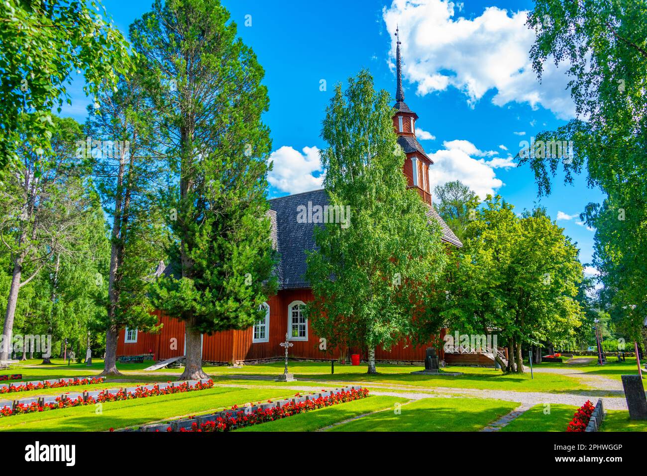 Red timber church at Keuruu, Finland Stock Photo - Alamy