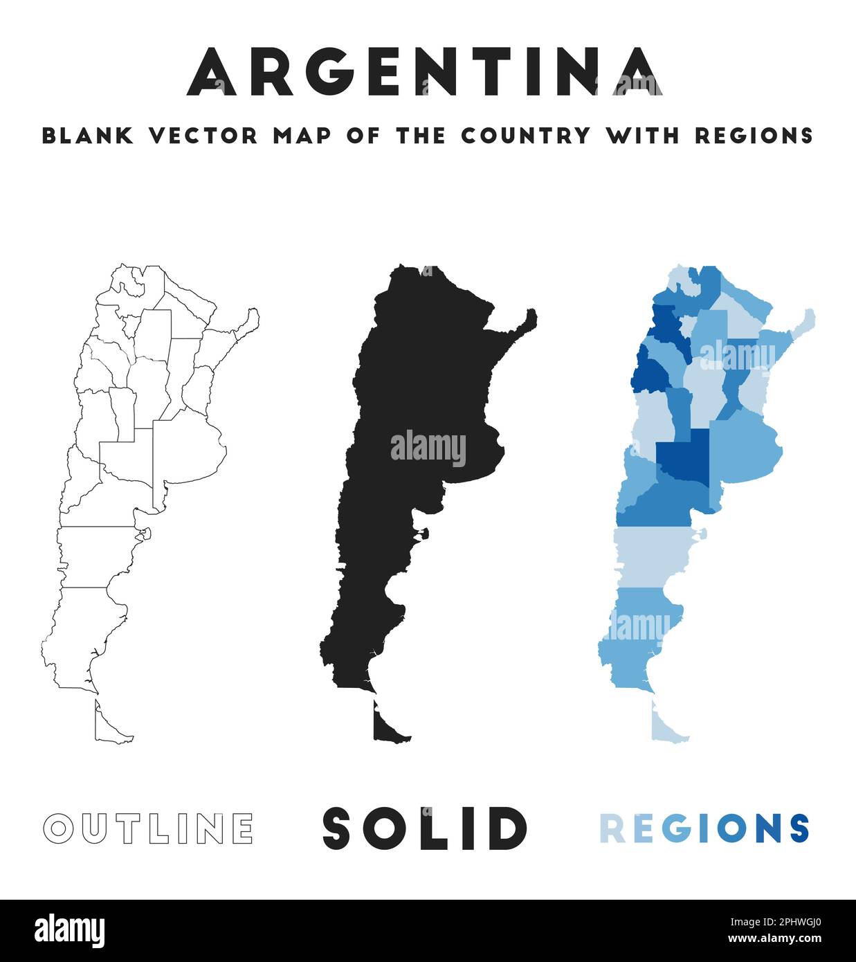 Argentina map. Borders of Argentina for your infographic. Vector ...
