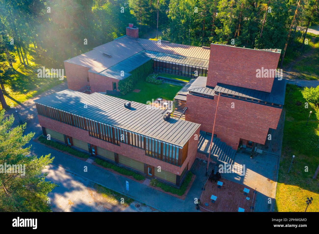 Säynätsalo Town Hall in Finland Stock Photo - Alamy