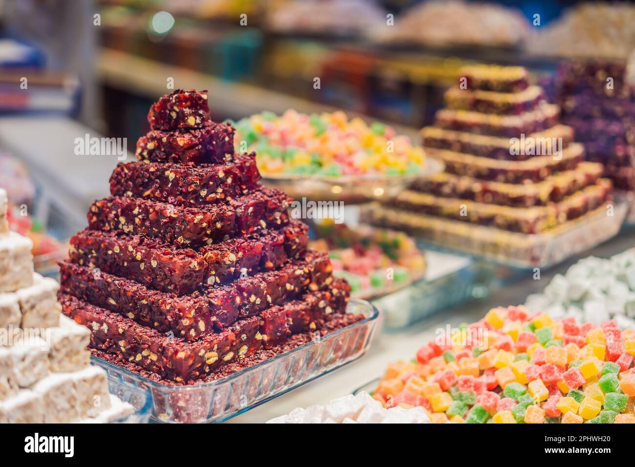 Traditional oriental sweet pastry cookies, nuts, dried fruits ...