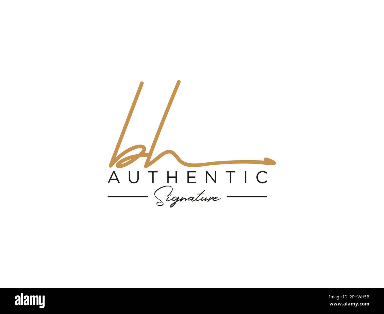 Letter BH Signature Logo Template Vector Stock Vector Image & Art - Alamy