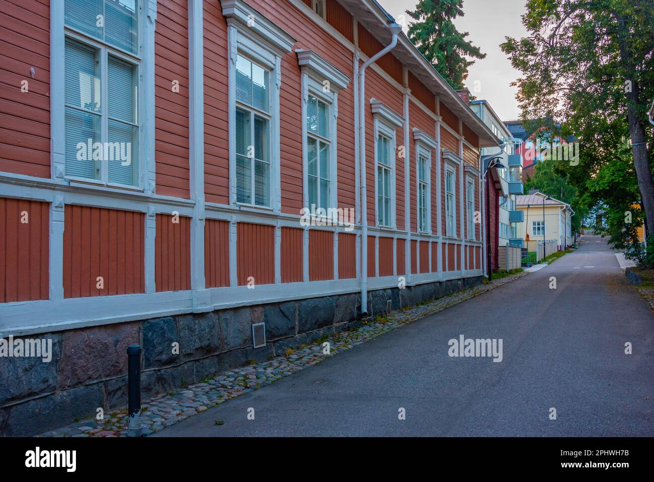 Colorful timber houses in Kuopio, Finland Stock Photo - Alamy