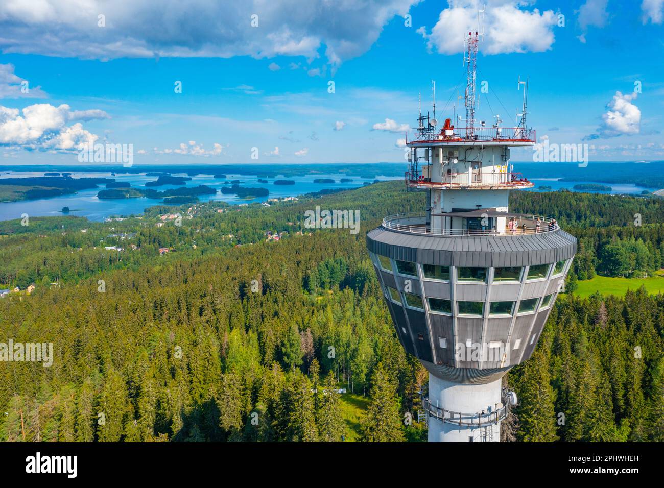 Puijo tower in Finnish town Kuopio Stock Photo - Alamy