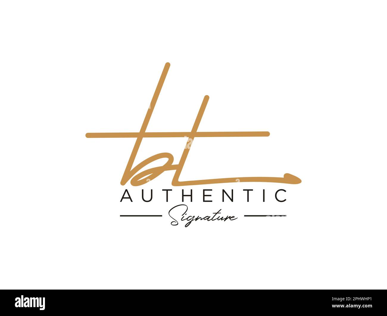 Letter BT Signature Logo Template Vector Stock Vector Image & Art - Alamy