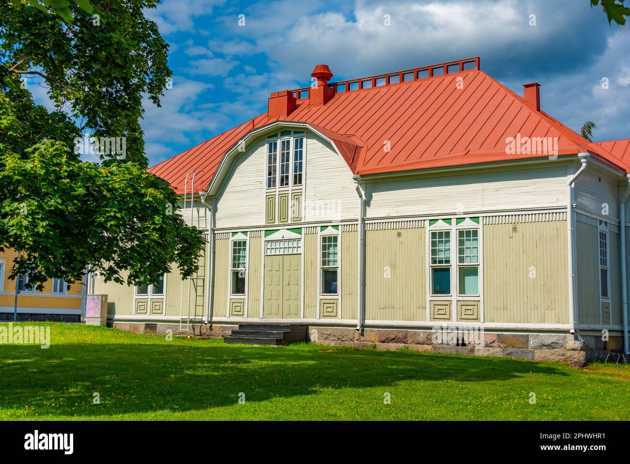 Colorful timber houses in Joensuu, Finland Stock Photo - Alamy