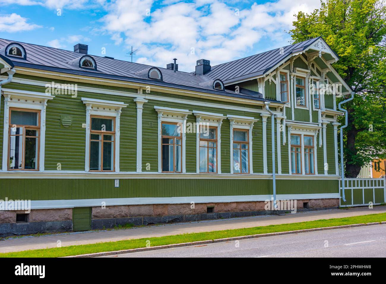 Colorful timber houses in Joensuu, Finland Stock Photo - Alamy