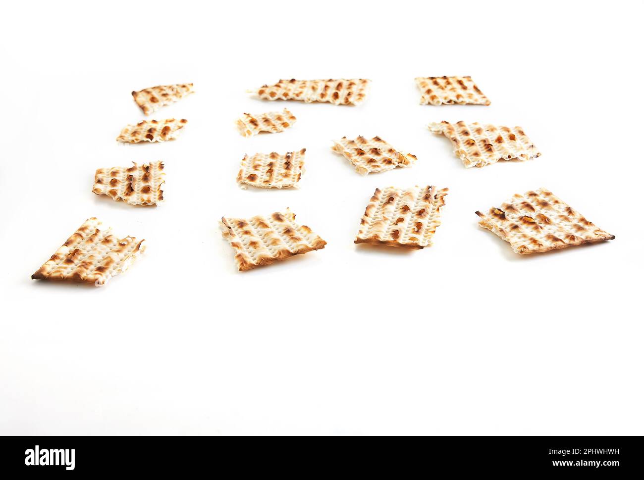 Pesach celebration concept - Jewish holiday Pesach. Square matzah ...