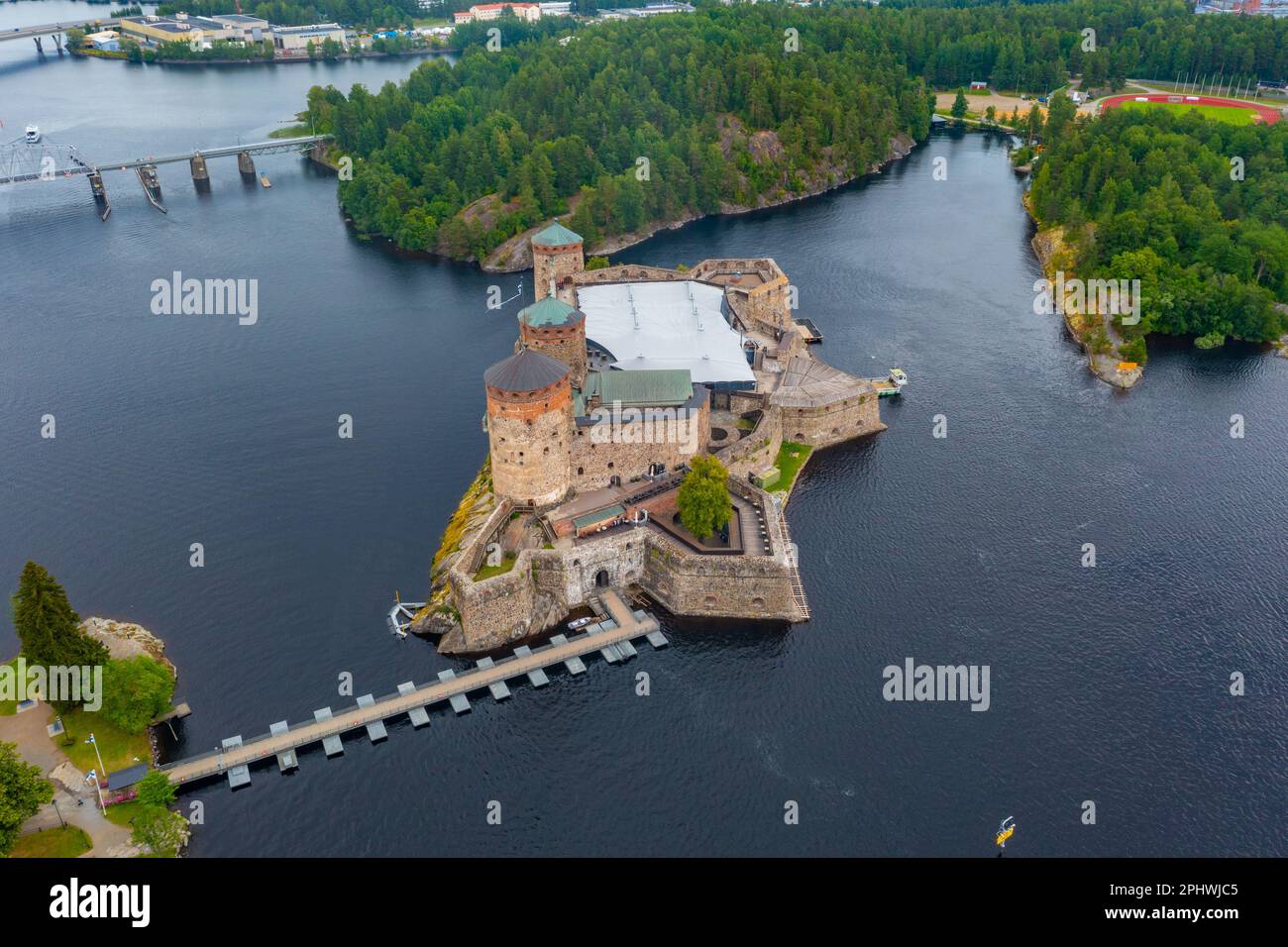 Panorama of Olavinlinna castle in Savonlinna, Finland Stock Photo - Alamy