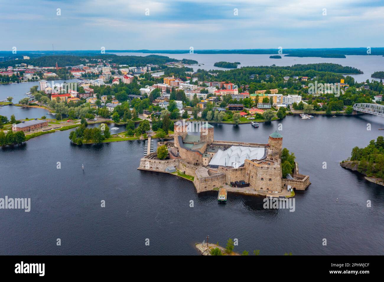 Panorama of Olavinlinna castle in Savonlinna, Finland Stock Photo - Alamy