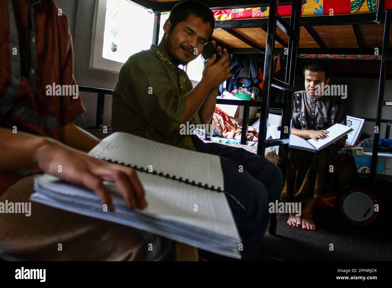 Bandung, West Java, Indonesia. 30th Mar, 2023. Visually impaired Muslim ...