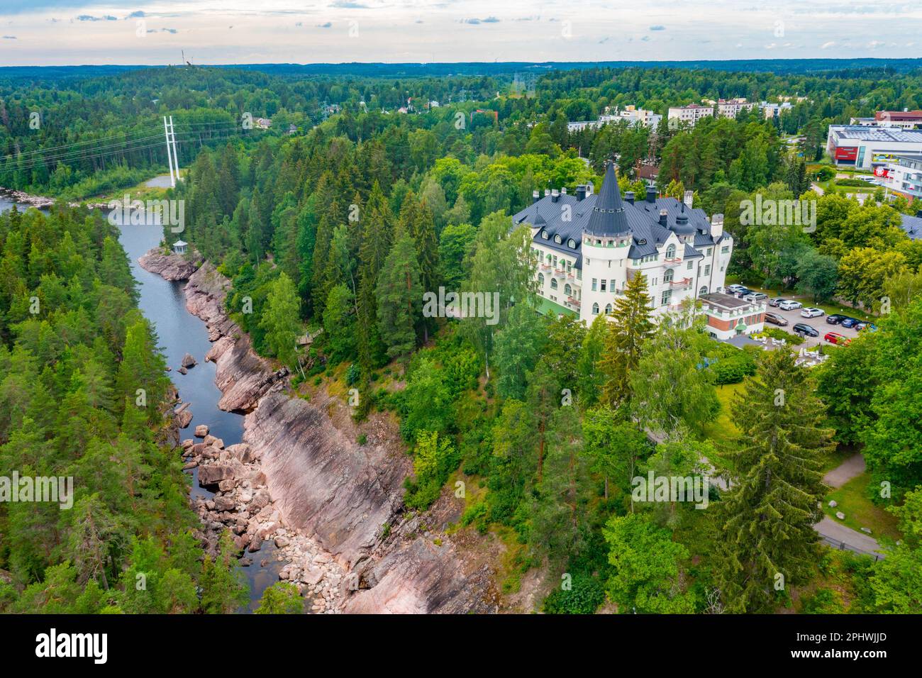Panorama view of Finnish town Imatra Stock Photo - Alamy