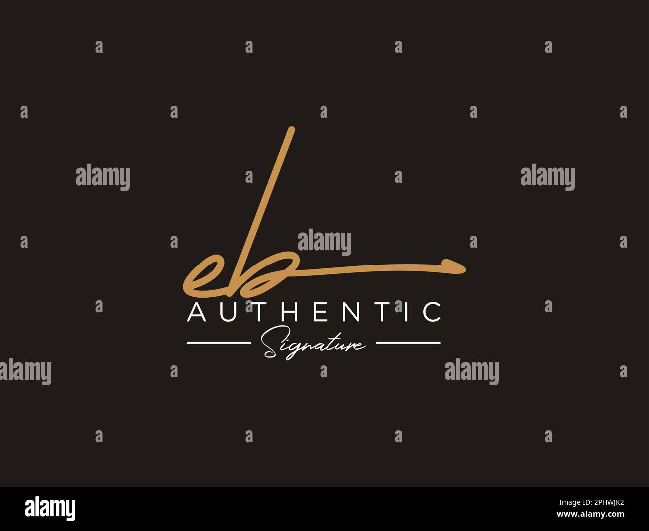 Letter EB Signature Logo Template Vector Stock Vector Image & Art - Alamy