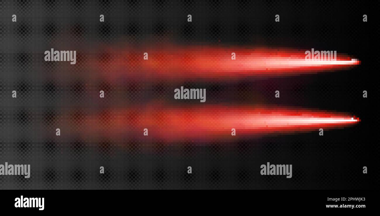 Red plane cloud smoke trail vector speed line isolated on transparent ...