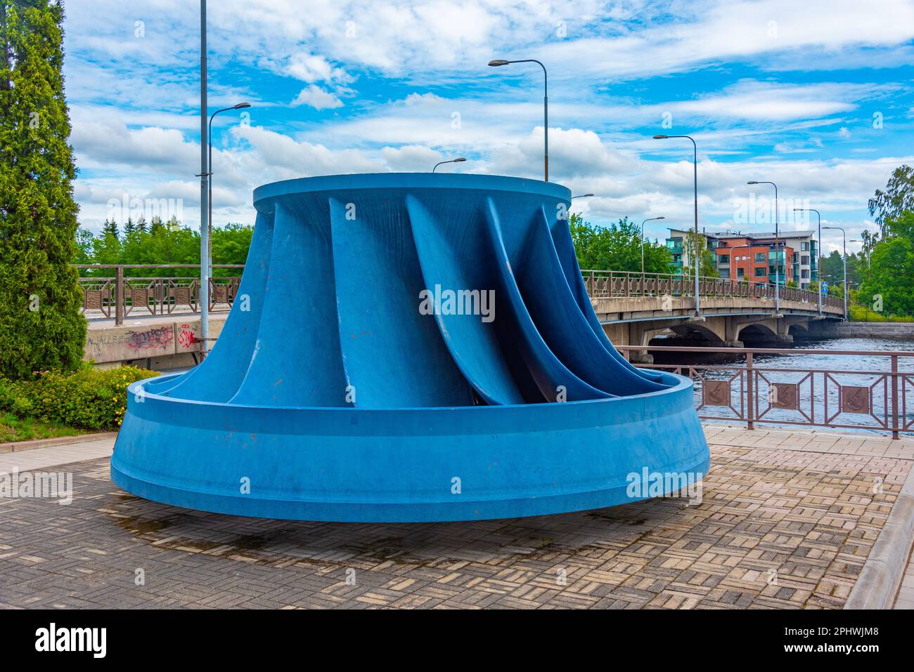 Imatra rapids during a low water flow in Finland Stock Photo - Alamy