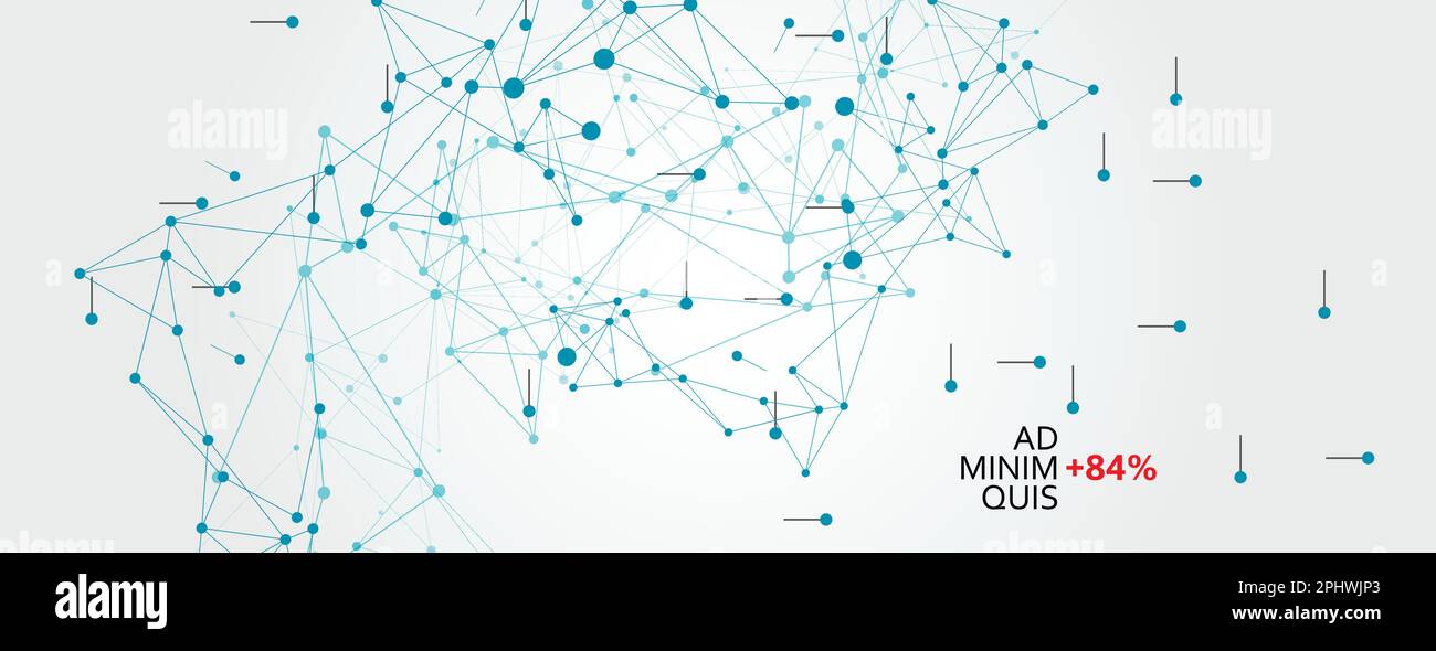 Vector Line Digital Atom Concept Polygonal Background And Technology Design Dot Clusters Stock