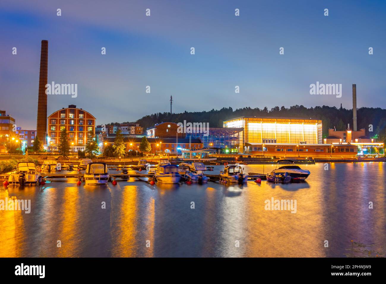 Night view of Sibelius Hall in Lahti, Finland Stock Photo - Alamy