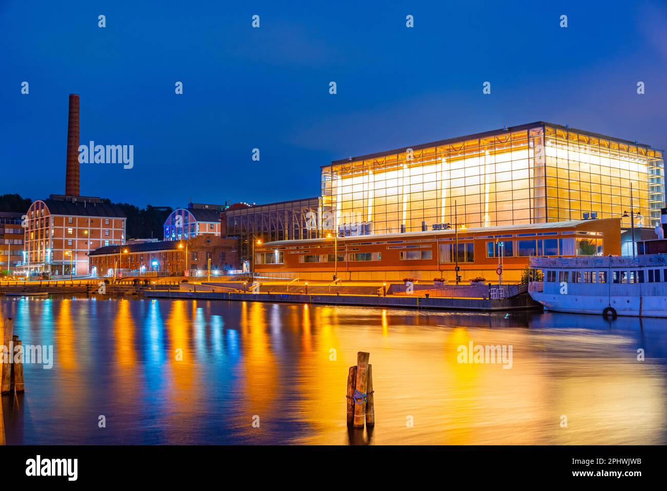 Night view of Sibelius Hall in Lahti, Finland Stock Photo - Alamy