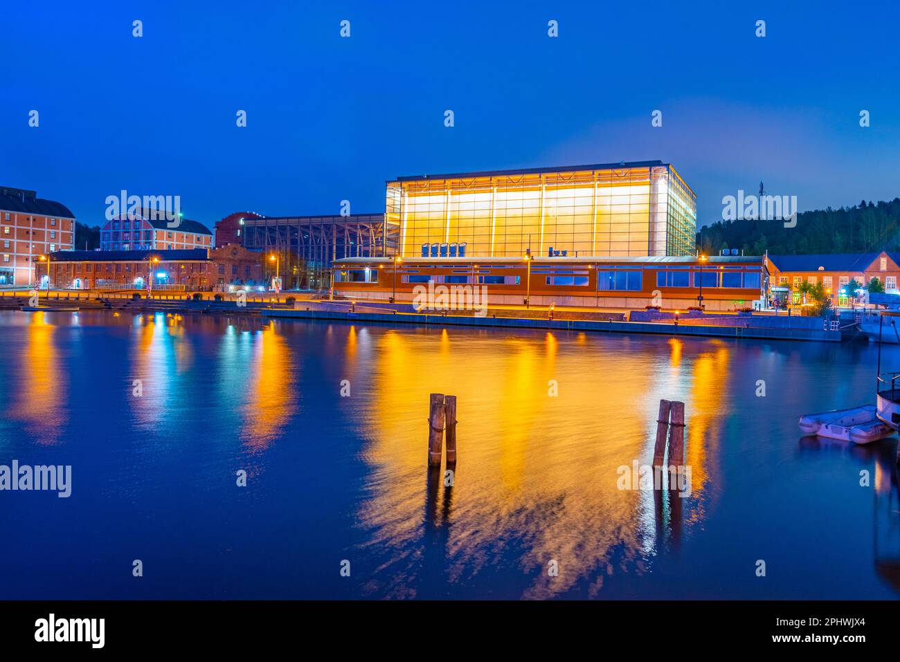 Night view of Sibelius Hall in Lahti, Finland Stock Photo - Alamy