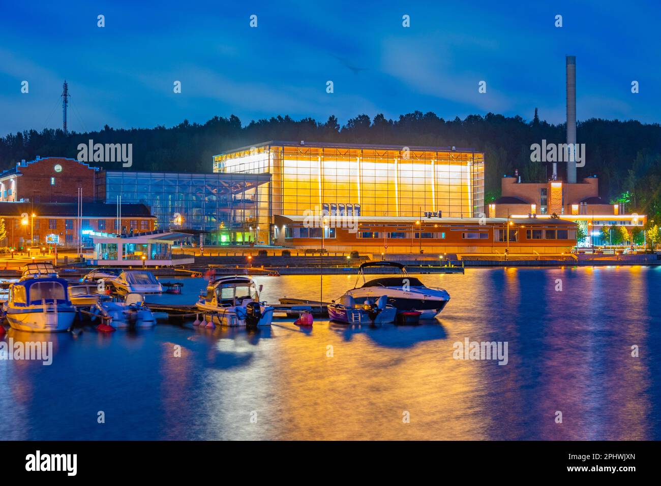 Night view of Sibelius Hall in Lahti, Finland Stock Photo - Alamy