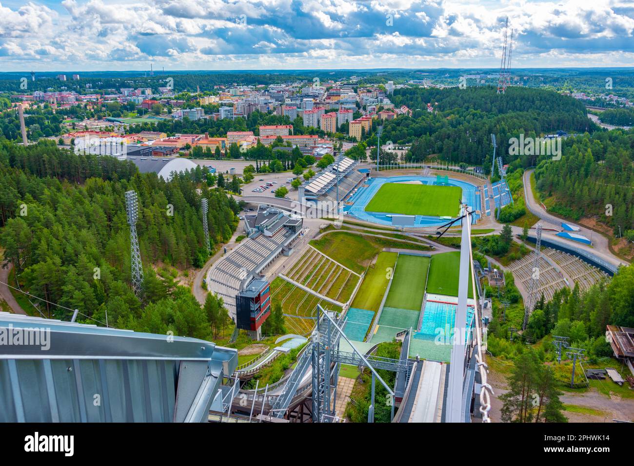Ski jumping and sport stadium in Finnish town Lahti Stock Photo - Alamy