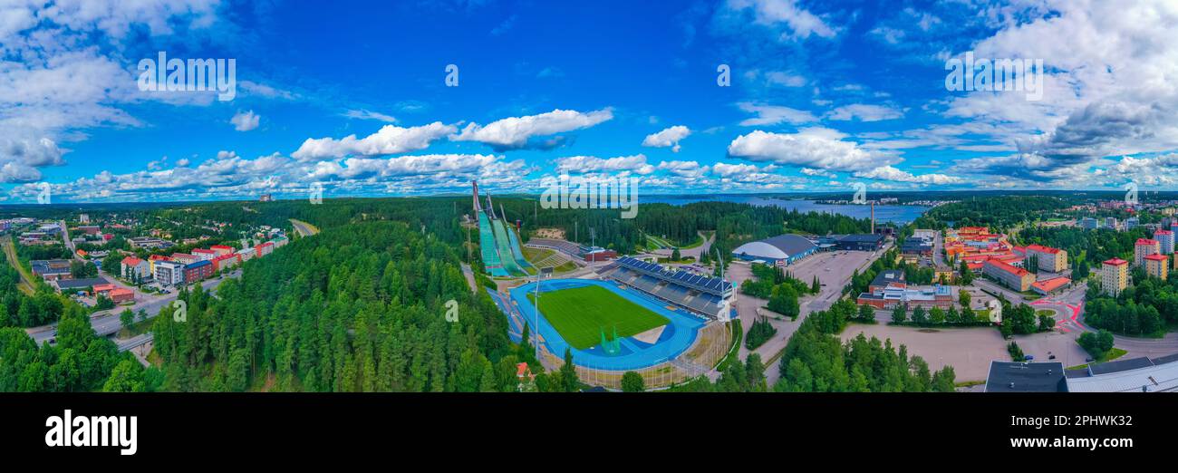 Ski jumping and sport stadium in Finnish town Lahti Stock Photo - Alamy