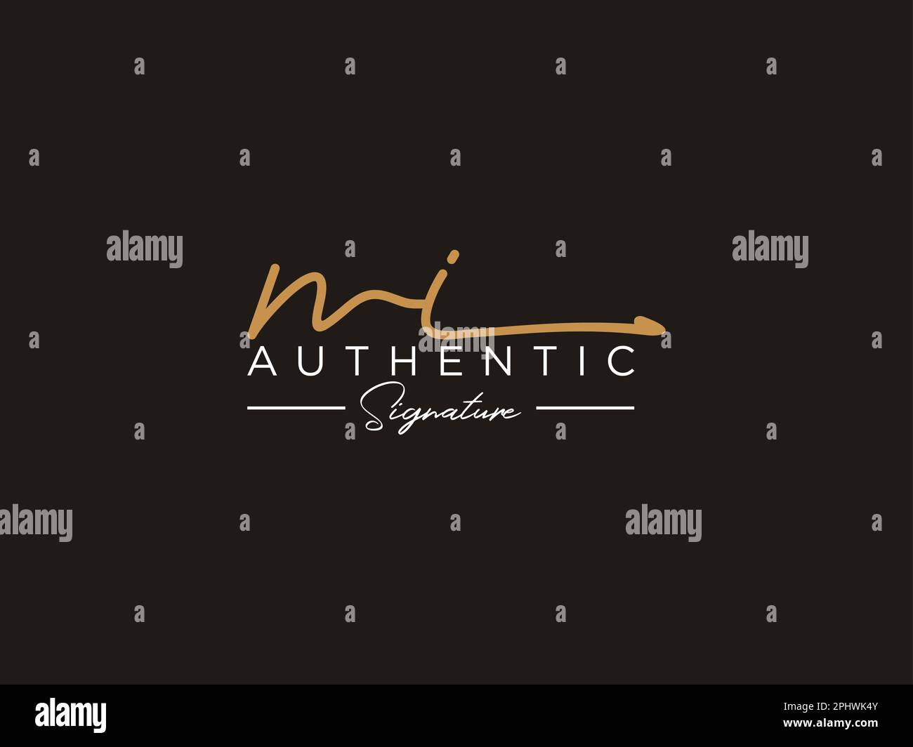 Letter MI Signature Logo Template Vector Stock Vector Image & Art - Alamy