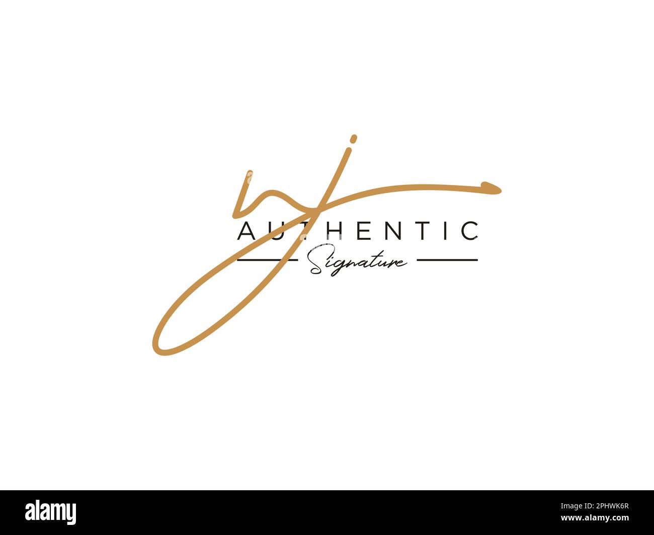 Letter NJ Signature Logo Template Vector Stock Vector Image & Art - Alamy
