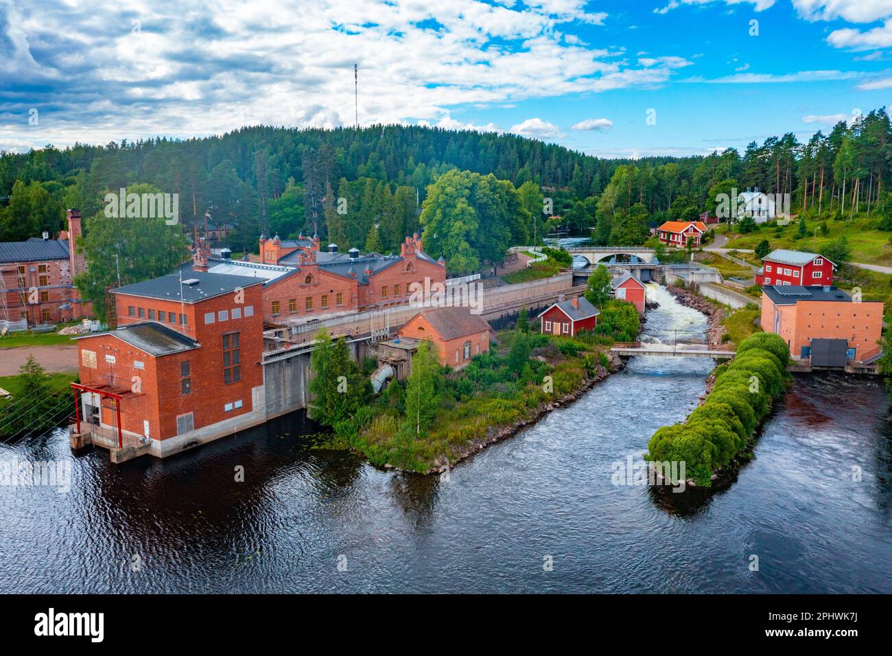 Panorama view of Historical Verla paper mill in Finland Stock Photo - Alamy