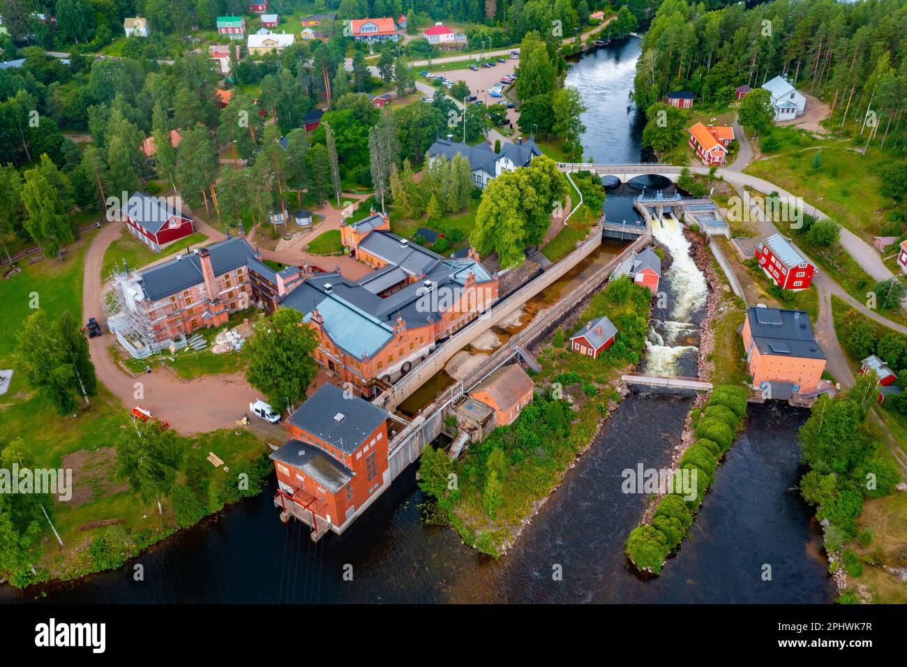 Panorama view of Historical Verla paper mill in Finland Stock Photo - Alamy
