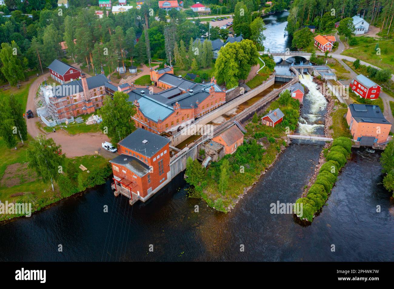 Aerial of pulp and paper mill hi-res stock photography and images - Alamy
