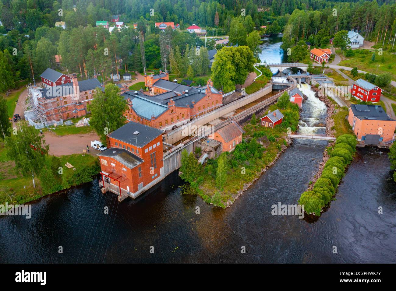 Panorama view of Historical Verla paper mill in Finland Stock Photo - Alamy