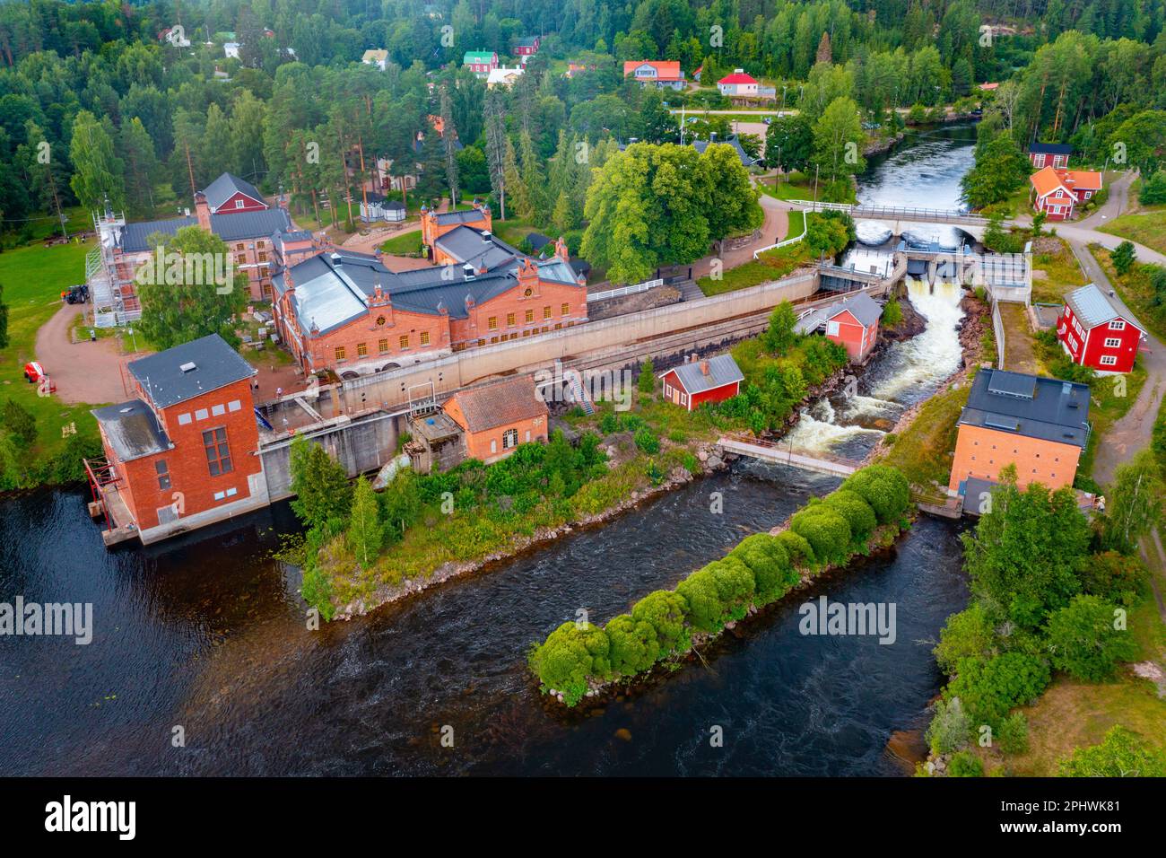 Panorama view of Historical Verla paper mill in Finland Stock Photo - Alamy