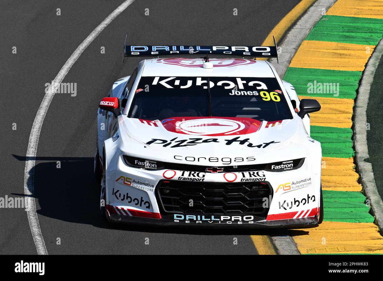 Macauley Jones og Pizza Hut Racing during a practice session for the ...