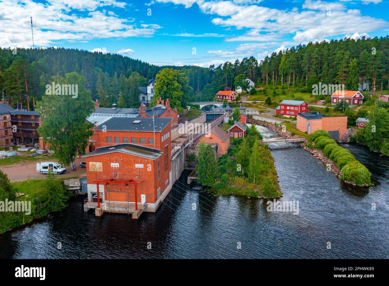 Panorama view of Historical Verla paper mill in Finland Stock Photo - Alamy