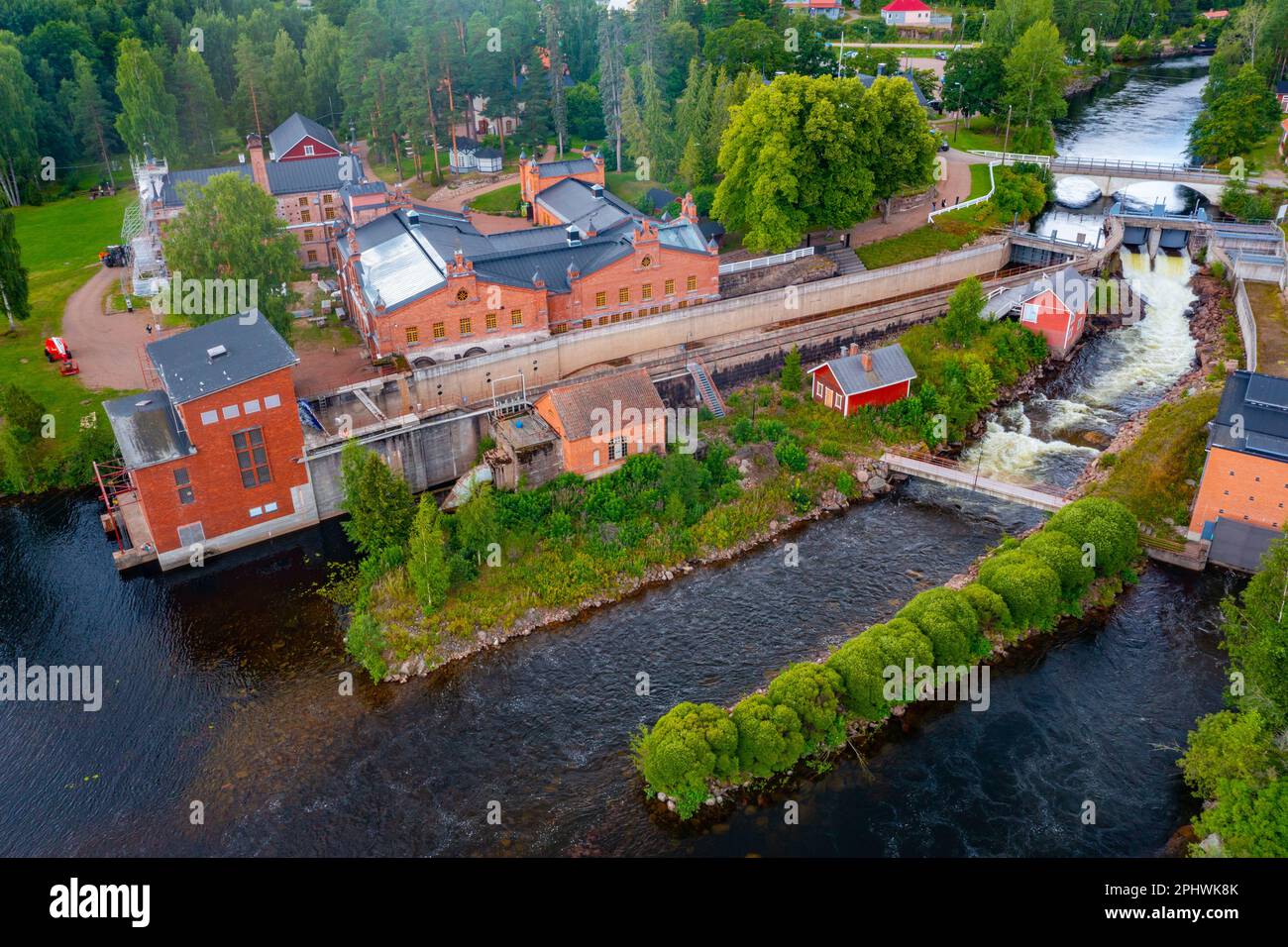 Panorama view of Historical Verla paper mill in Finland Stock Photo - Alamy