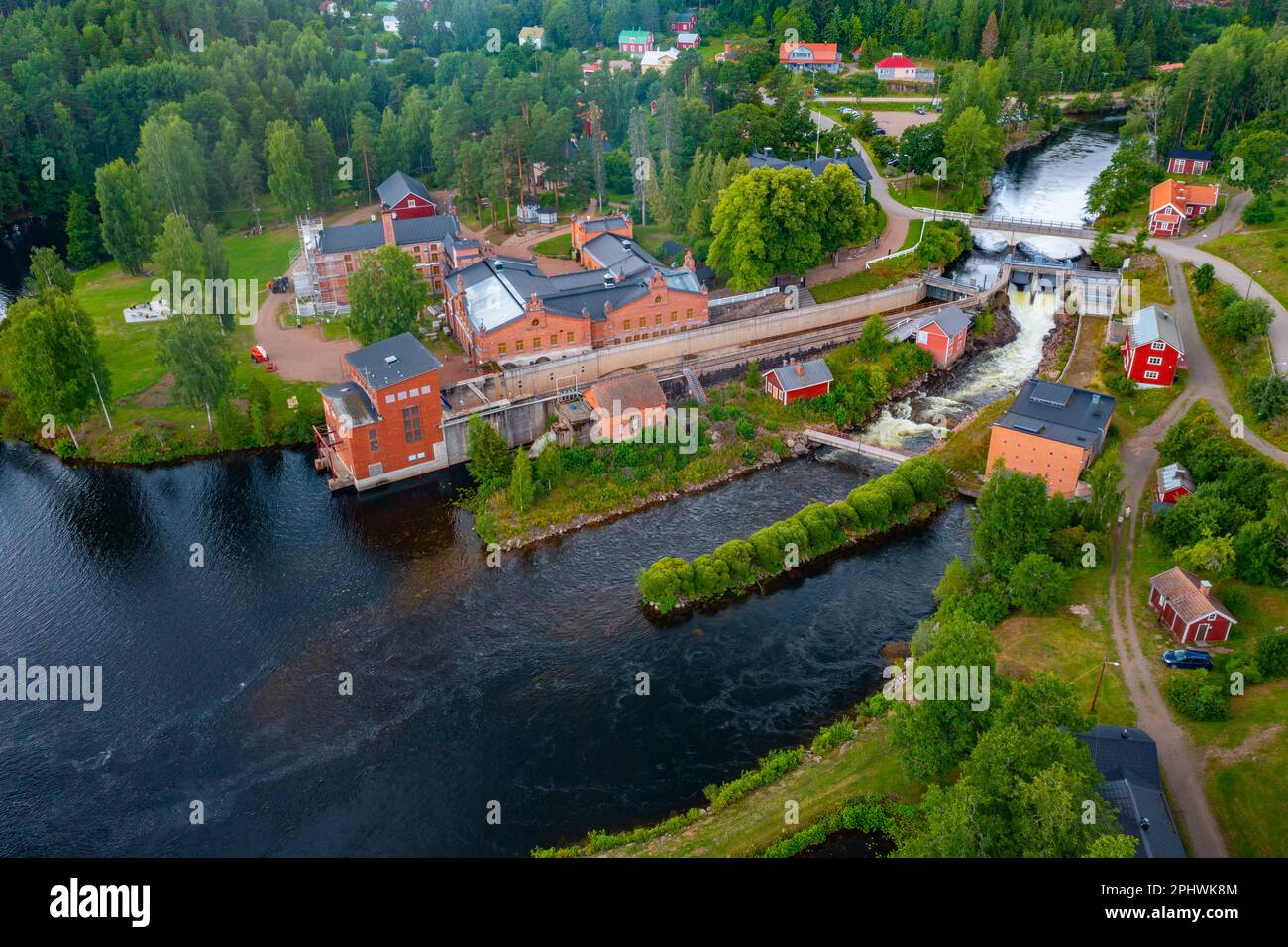 Panorama view of Historical Verla paper mill in Finland Stock Photo - Alamy